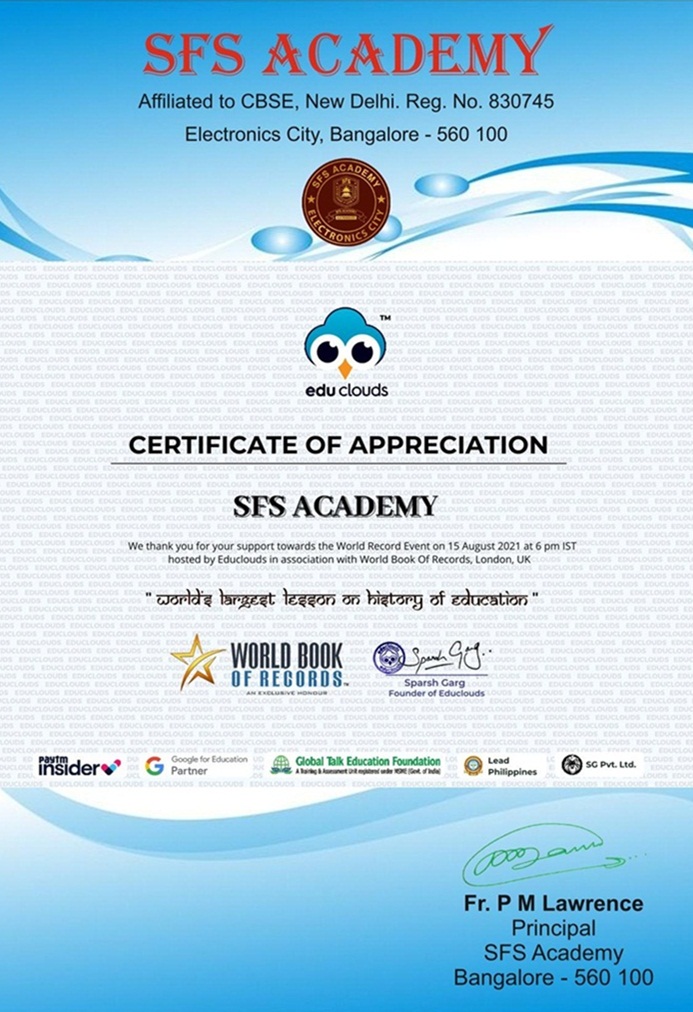 S.F.S. ACADEMY (CBSE) Bengaluru